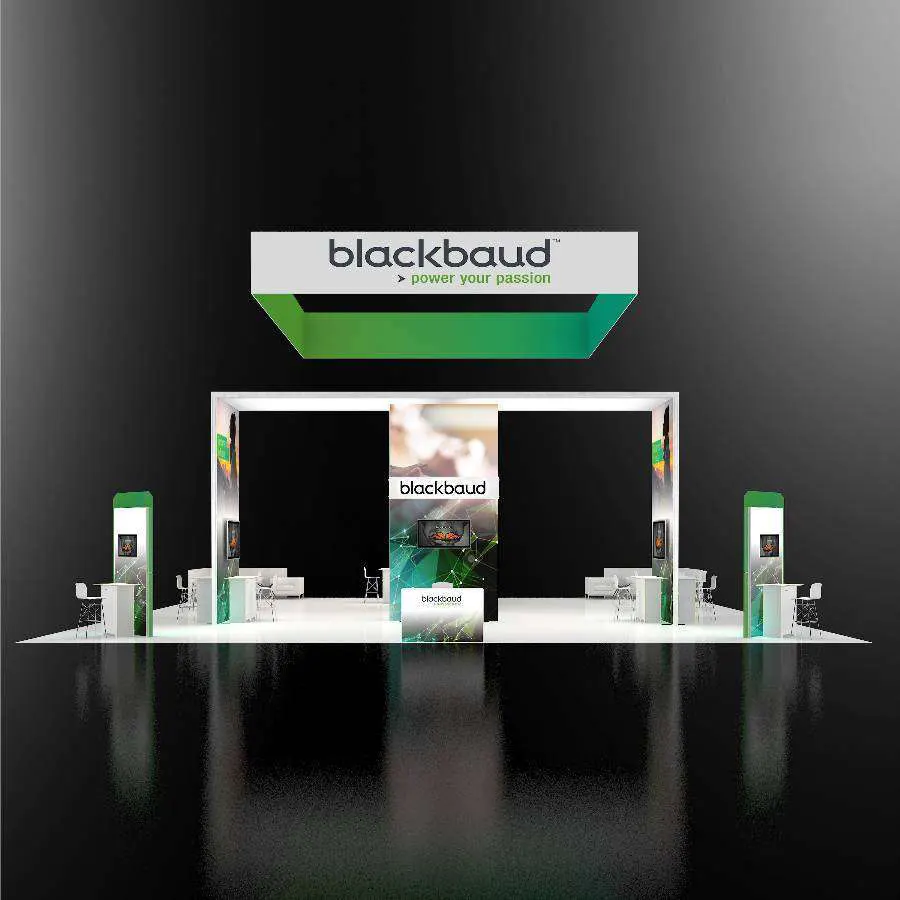 Stunning 50x50 Trade Show Booth Rental | RLU5050 08 - Exponents