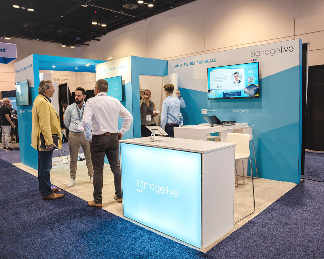 Custom trade show booth rentals in Orlando for InfoComm'25