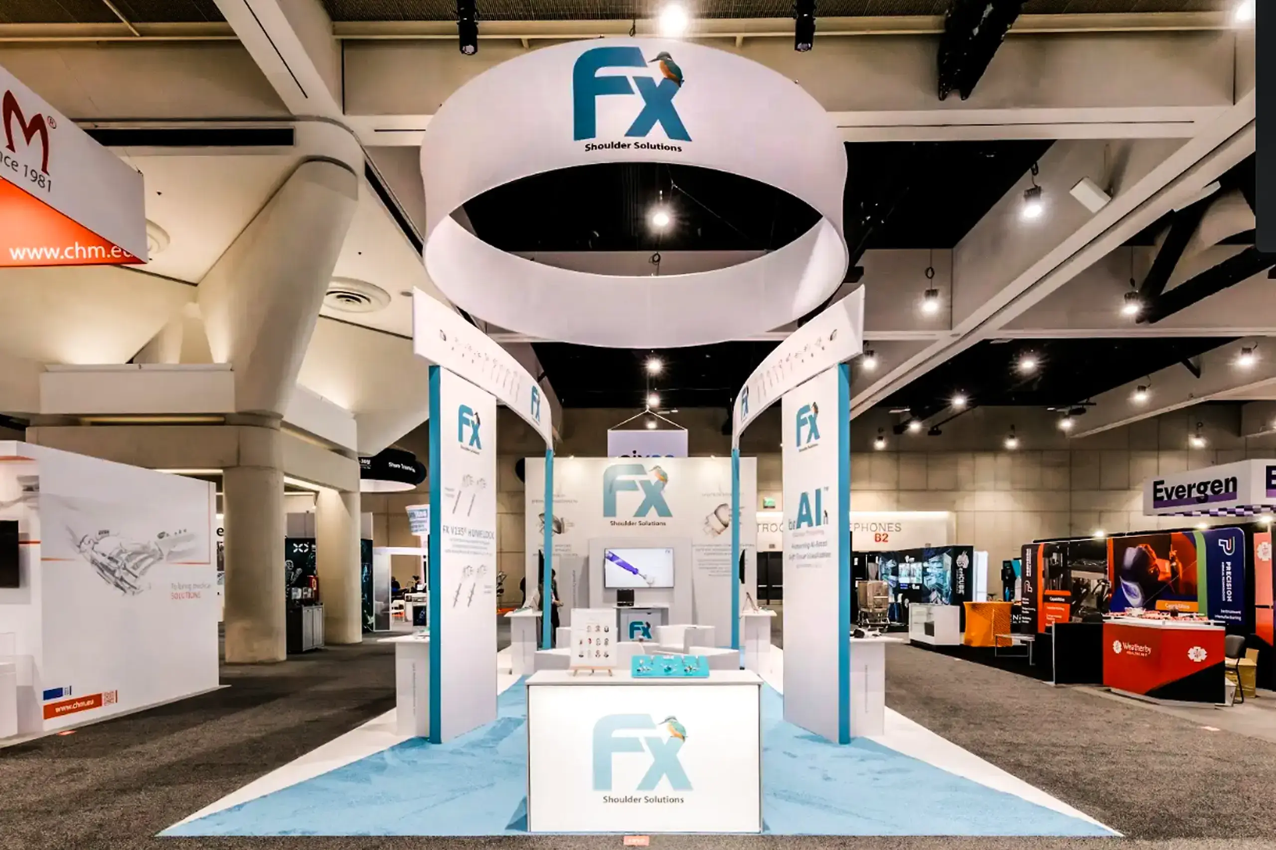 FX Shoulder Solution Booth – Motion-Activated, Edge-Lit Innovation
